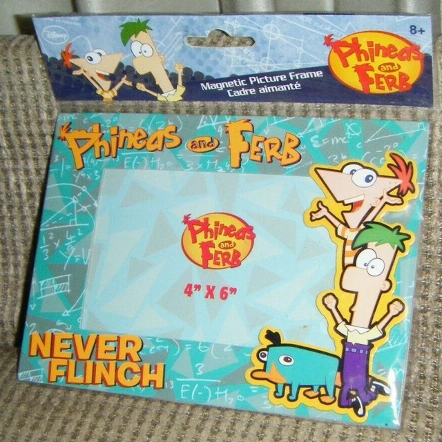 DISNEY PHINEAS AND FERB MAGNETIC PICTURE FRAME Never Flinch 4x6 MIP £4. ...