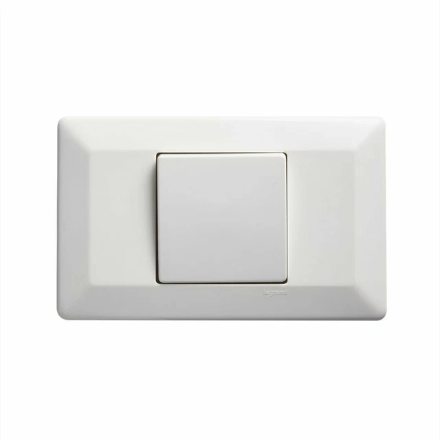 HPM COMO 1 Gang Wall Switch Horizontal 10A Type C White Light Power ...