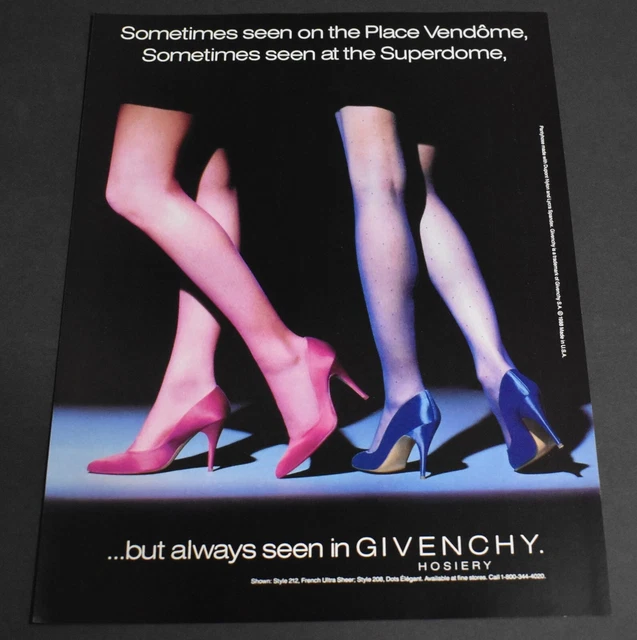 1988 PRINT AD Sexy Heels Long Legs Fashion Lady Givenchy Hosiery ...