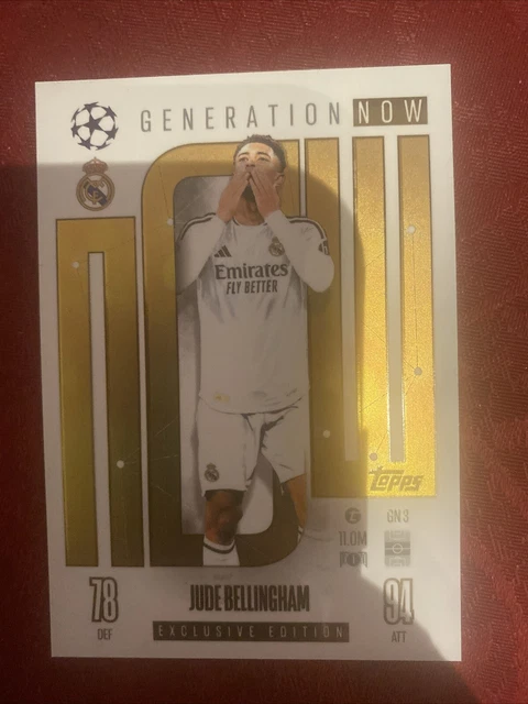 TOPPS MATCH ATTAX 2024/25 Jude Bellingham Generation Now Card #GN 3 ... TOPPS MATCH ATTAX 2024/25 Jude Bellingham Generation Now Card #GN 3 ...