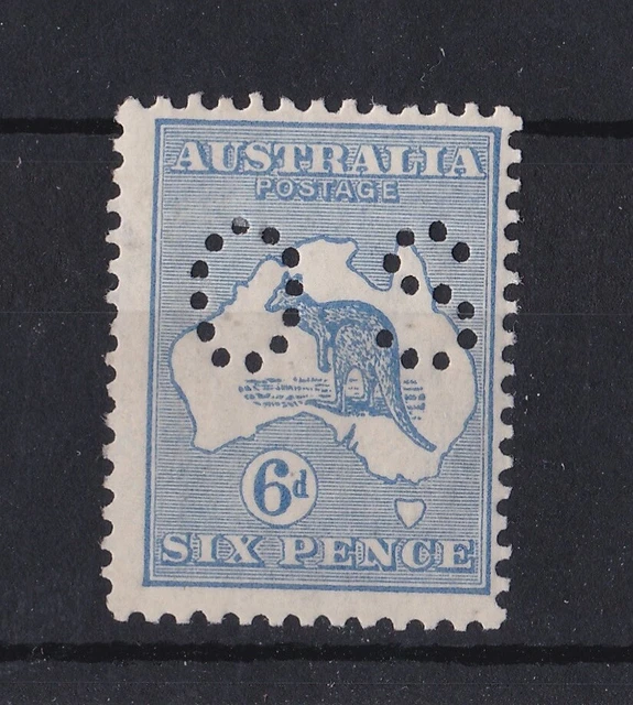 K2170) AUSTRALIA 1915 6d Ultramarine Kangaroo second watermark ...