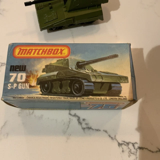 MATCHBOX 70 S.P. Self-Propelled Gun Tank Army Military Vintage Lesney ...