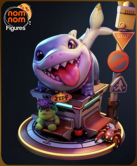 JEFF THE LAND Shark Marvel Rivals (3D) 1:6/1:8/1:10 Scale Printed Model ...