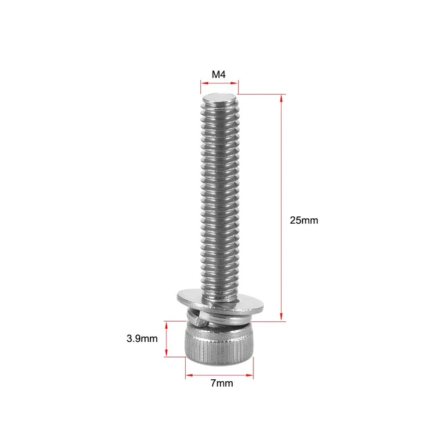 M4*25MM HEX SOCKET Head Cap Screws Bolts Combine 10PACK $17.27 ...