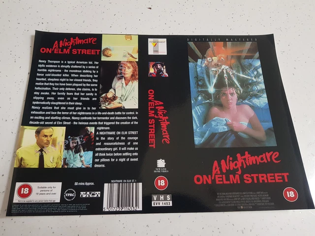 A NIGHTMARE ON Elm Street - VHS Video Sleeve - Large Box - No Tape £10. ...