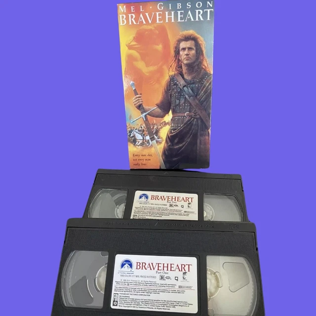 BRAVEHEART VHS. 2- tapes. Mel Gibson. Very Good Condition. Free ...