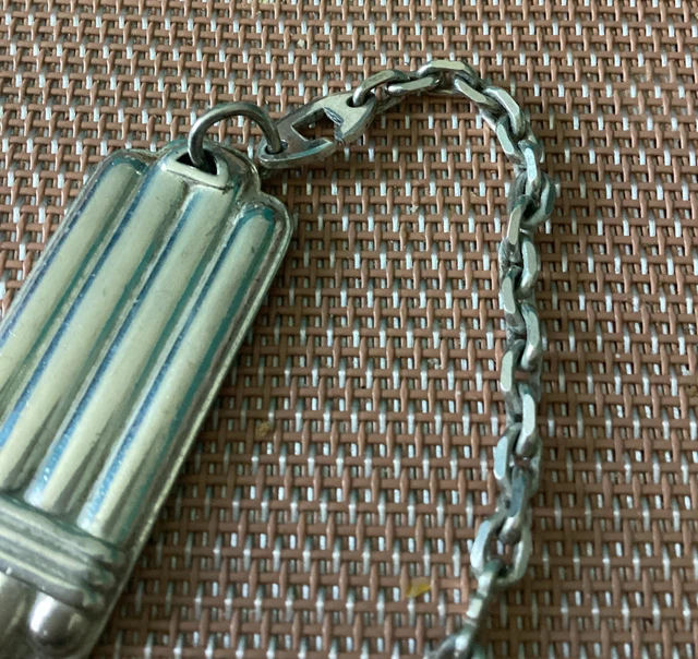 PORTE CLÉ CHRISTOFLE modèle ARIA métal argenté bijoux chaîne EUR 30,00 ...