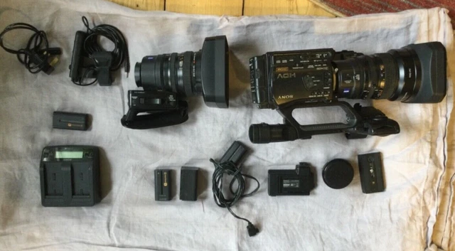 SONY HVR-Z7E PRO BUNDLE Carl Zeiss VCL-308BWS lens + alpha lens adaptor ...