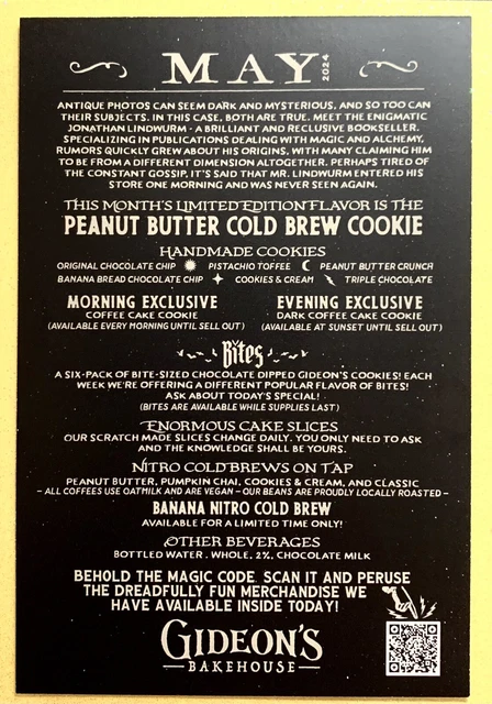 GIDEON'S BAKEHOUSE DISNEY Springs Menu June 2024 - Jonathan Lindwurm $8 ...