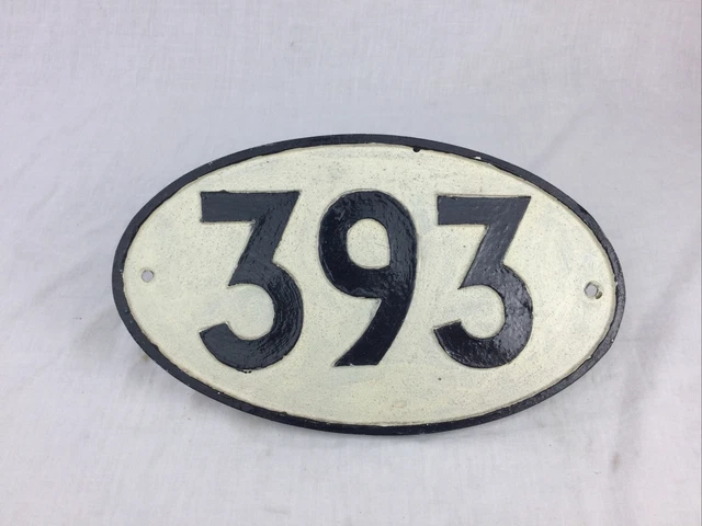 VINTAGE RAILWAY CAST Bridge Plate Number 393 Railwayana Salvaged ...