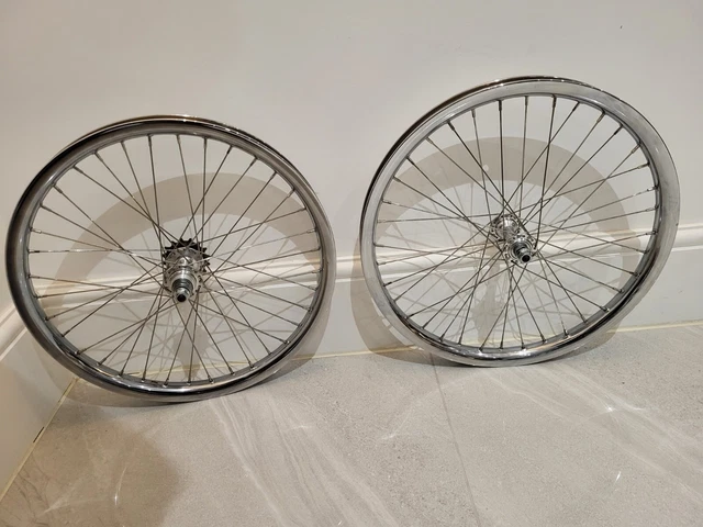 BEAUTIFUL CHROME ARAYA Aero Wheels with 1984 Suzue Hubs - Old School ...