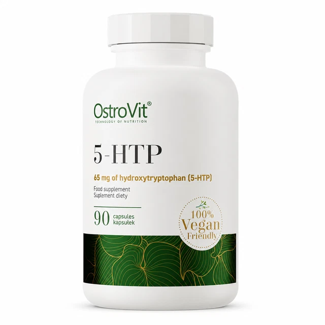 OSTROVIT 5-HTP 65MG 90 Vegan Capsules L-Tryptophan Vitamin B6 Sleep ...