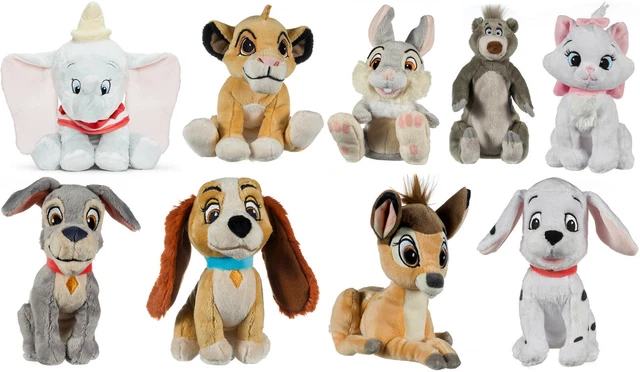 DISNEY CLASSICS PLUSH Simba Marie Dalmatian Bambi Thumper Balloo Lady ...