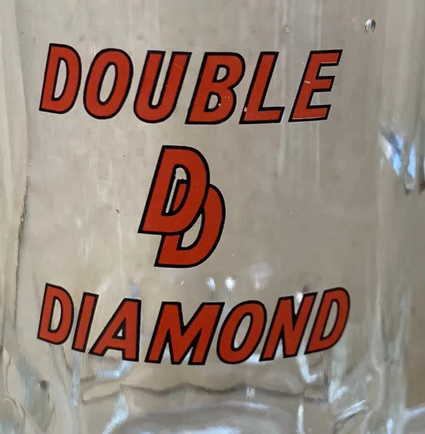 VINTAGE DOUBLE DIAMOND Glass Tankard 1/2 Pint MCM Iconic Retro Beer 60 ...