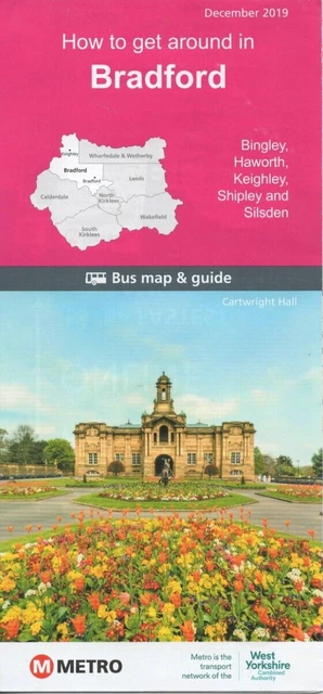 METRO - BUS Map & Guide - How To Get Around Bradford - December 2019 £4.00 - PicClick UK