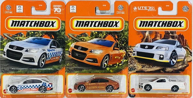 MATCHBOX HOLDEN LOT Of 3 COMMODORE VF SSV HIGHWAY PATROL, Orange & 2008 ...