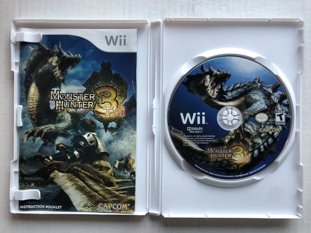 NINTENDO WII MONSTER Hunter Tri 3 COMPLETE Game Case Manual *tested* $6 ...