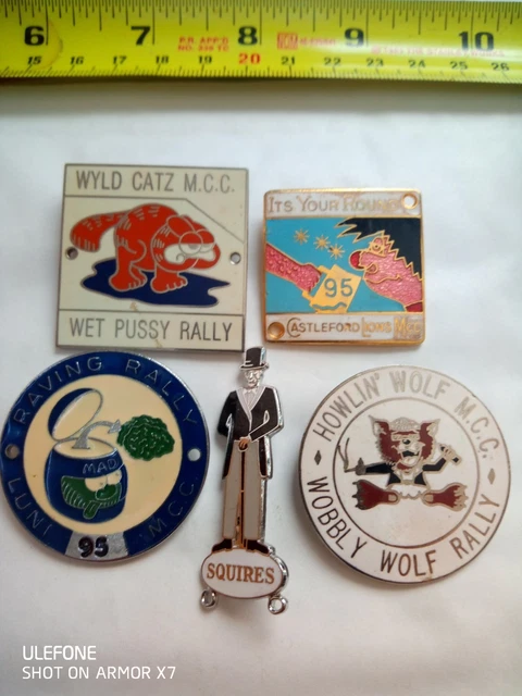 VINTAGE ENAMELED MOTORCYCLE Rally Badges. Various Years x5 £21.52 ...
