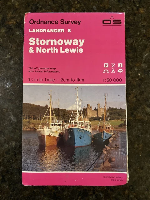 VINTAGE OS ORDNANCE Survey 1 To 50000 Map Stornaway & North Lewis Sheet ...