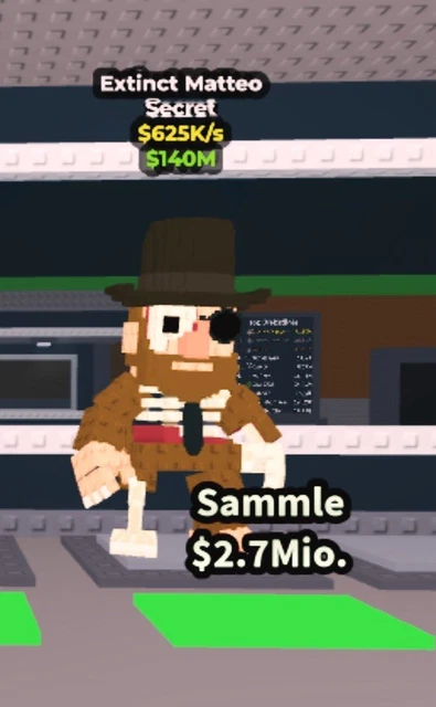 EXTINCT MATTEO | Steal a Brainrot | Secret | 625 K EUR 2,50 - PicClick DE