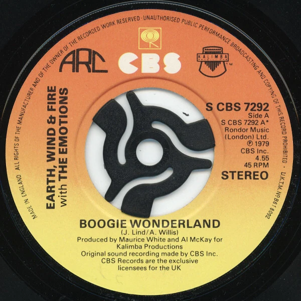 EARTH, WIND & Fire With The Emotions - Boogie Wonderland (7", Single ...
