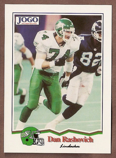 CARTE LCF DAN Rashovich 1994 Jogo #76 Saskatchewan Roughriders Simon ...