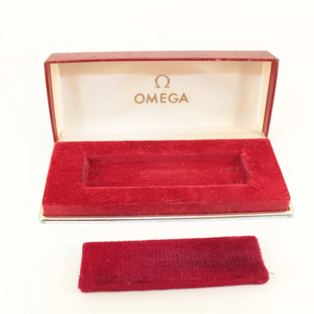 GENUINE OMEGA WATCH Box Vintage Red Seamaster Speedmaster Deville ...