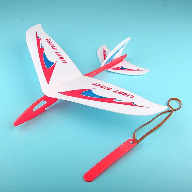 MODEL HAND THROW Foam Plane Aircraft Toy Rubber Bands Power Flying ...