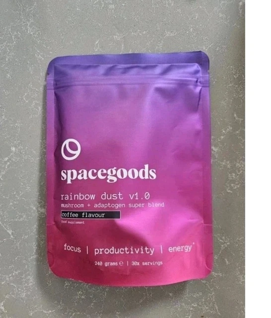 SPACEGOODS RAINBOW DUST V1.0 Coffee Flavour 240gr Serving New Sealed Uk ...