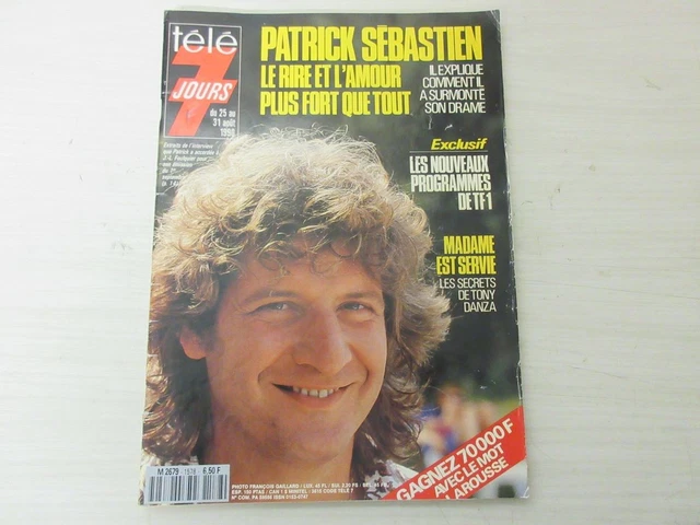 TELE 7 JOURS 1578 08.1990 Patrick SEBASTIEN Tony DANZA Luis REGO ...