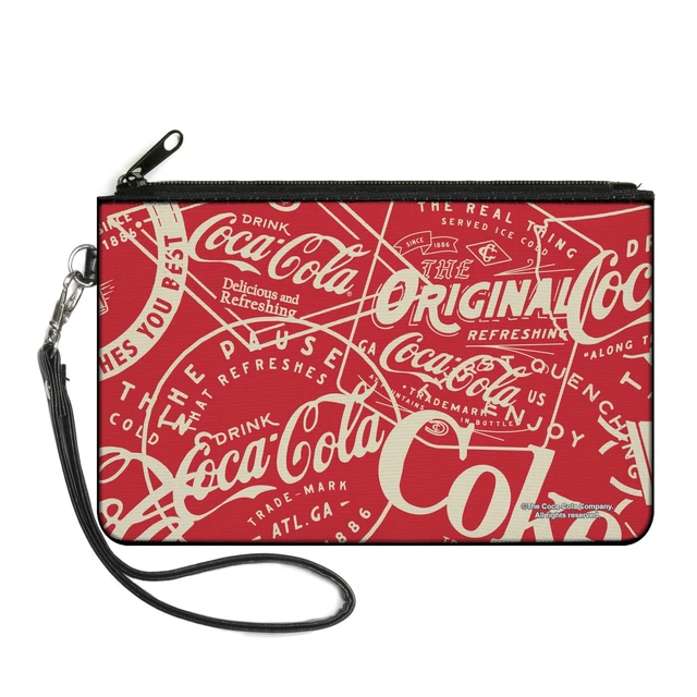BUCKLE-DOWN THE COCA-COLA Company Wallet, Zip Clutch, Vintage Coca Cola ...