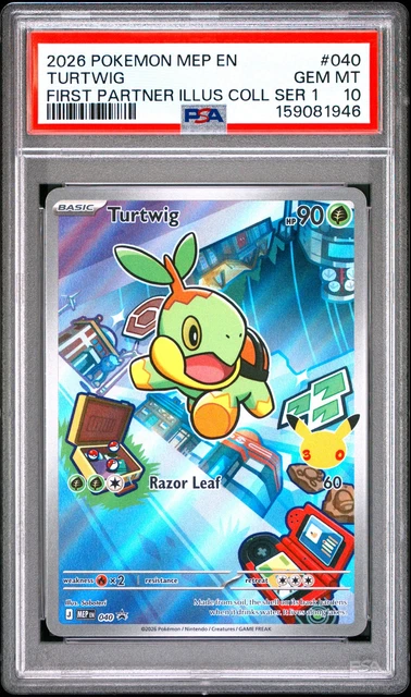2026 POKEMON FIRST Partner Illustration Collection Series 1 Turtwig Psa ...
