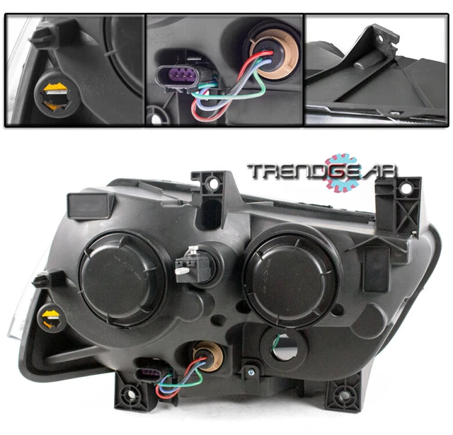 FOR 11-14 DODGE Charger Replacement Chrome Headlights Lamp W/Blue Drl ...