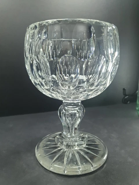 ANTIQUE VICTORIAN CUT Glass Crystal Footed Vase Bon Bon Dish 17.5cm £27 ...