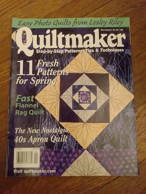 QUILTMAKER MAR/APR 2006 Fresh Patterns For Spring Back issue Magazine £ ...
