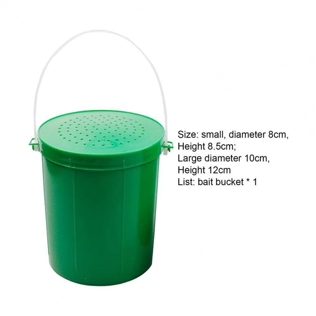 WORM BAIT CASE Earthworm Container Live Lure Bucket Fishing Bait Bucket ...