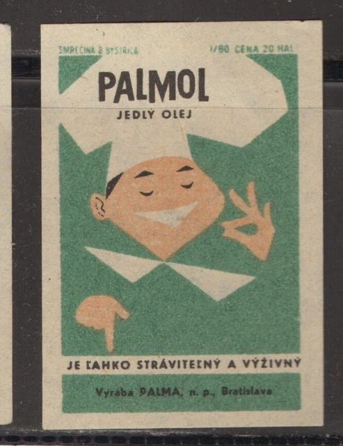 MATCHBOX LABELS CZECHOSLOVAKIA- Palmol oil for the kitchen-** £1.40 ...