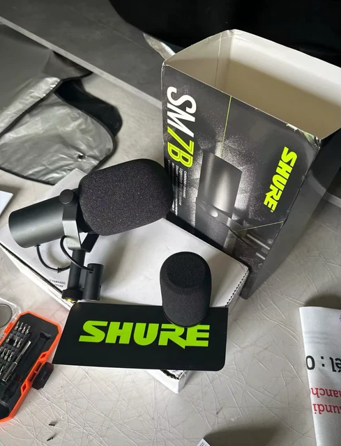 SHURE SM7B MICROPHONE Vocal Cardioïde Dynamique - Noir EUR 250,00 ...