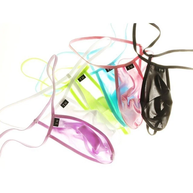 MENS G-STRING THONG Bulge Pouch Panties Micro Bikini T-back Underwear ...