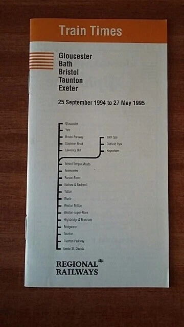 BRITISH RAIL REGIONAL railways 1994/95 Gloucester-Exeter train ...