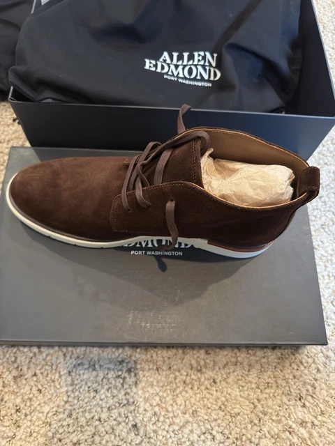 ALLEN EDMONDS CARSON Hybrid Chukka Boot Polo Brown Suede Mens 10.5 D ...