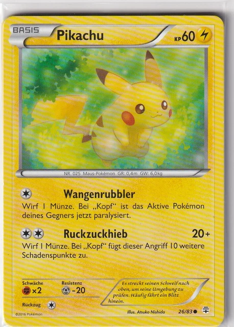 POKEMON CARTE TCG Trading Générations Numéro 26/83 Pikachu Allemand EUR ...