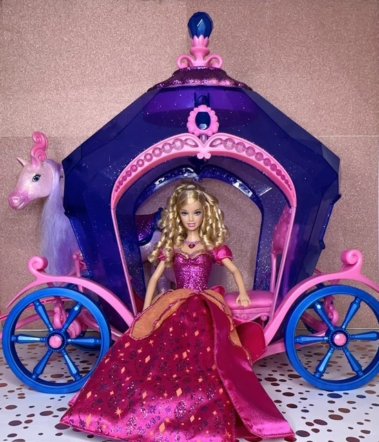 BARBIE DIAMOND CASTLE Carriage Working Lights & Singing W/ Liana Doll ...