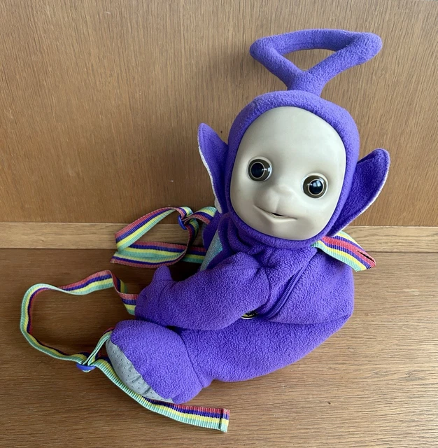 VINTAGE TELETUBBIES TINKY Winky Back Pack Bag 1996 Golden Bear Soft Toy ...