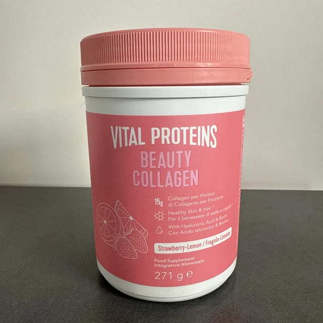 VITAL PROTEINS BEAUTY Collagen Hyaluronic Acid Biotin Strawberry ...