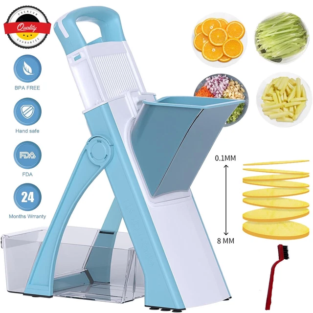 MANDOLINE KITCHEN SLICER Adjustable Food Vegetable Julienne Chopper ...