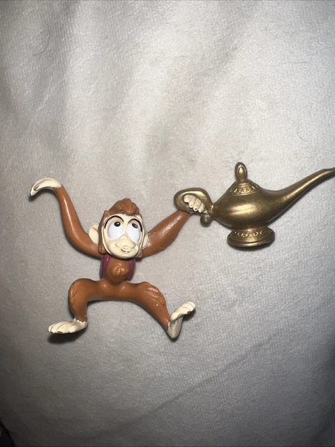 MATTEL 1992 DISNEY Abu Monkey Aladdin Vintage Toy PVC Plastic Figure £7 ...