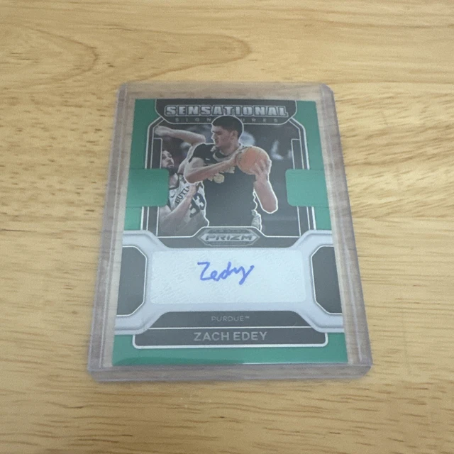 2022 PRIZM DRAFT Picks Zach Edey signatures sensationnelles auto vert ...
