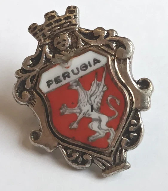 SPILLA PINS DISTINTIVO Stemma Simbolo Badge Logo Crest Ceramica Turismo ...