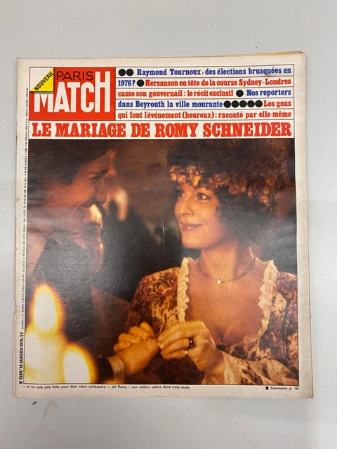 PARIS MATCH MARIAGE Romy Schneider Philippe De Kersauson EUR 8,00 ...